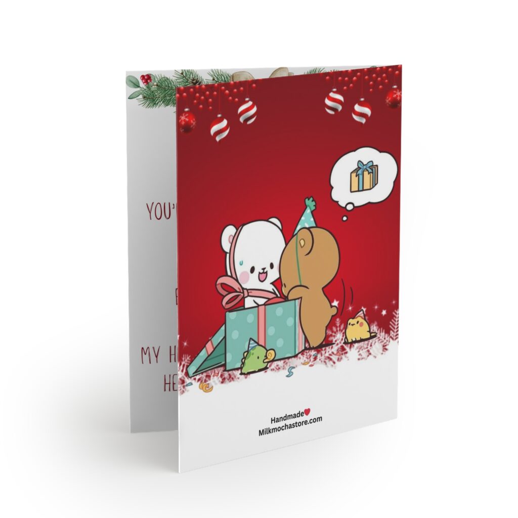 Milk Mocha Christmas Card - Heartwarming Holiday Greeting