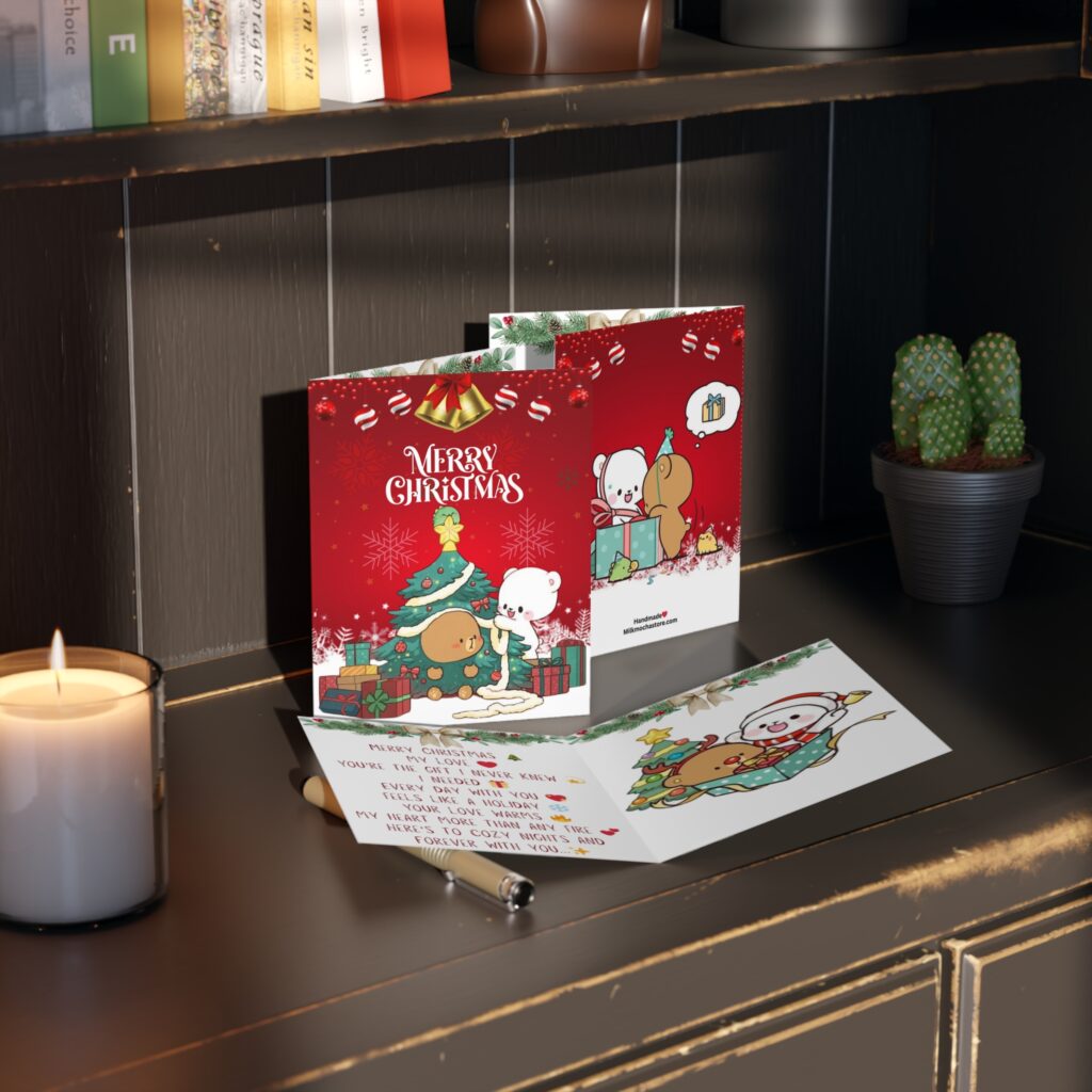 Milk Mocha Christmas Card - Heartwarming Holiday Greeting