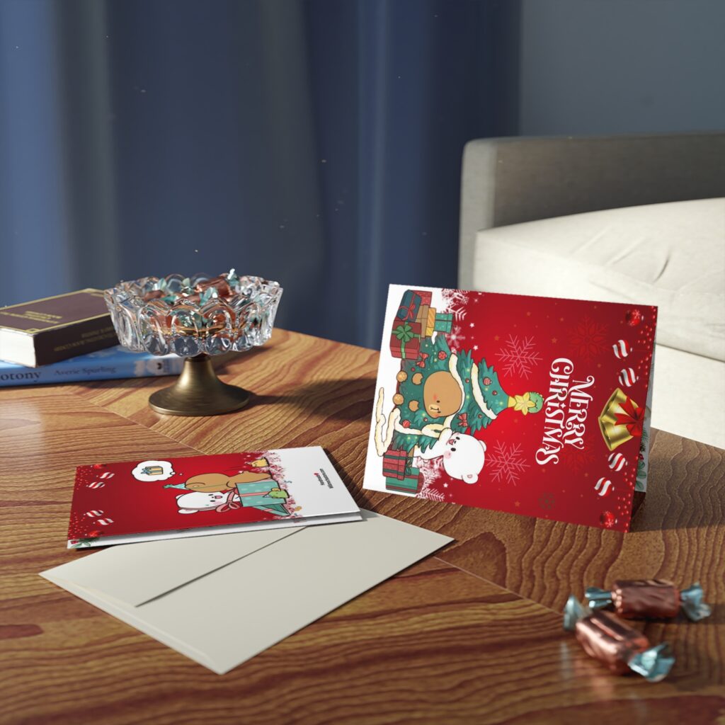 Milk Mocha Christmas Card - Heartwarming Holiday Greeting