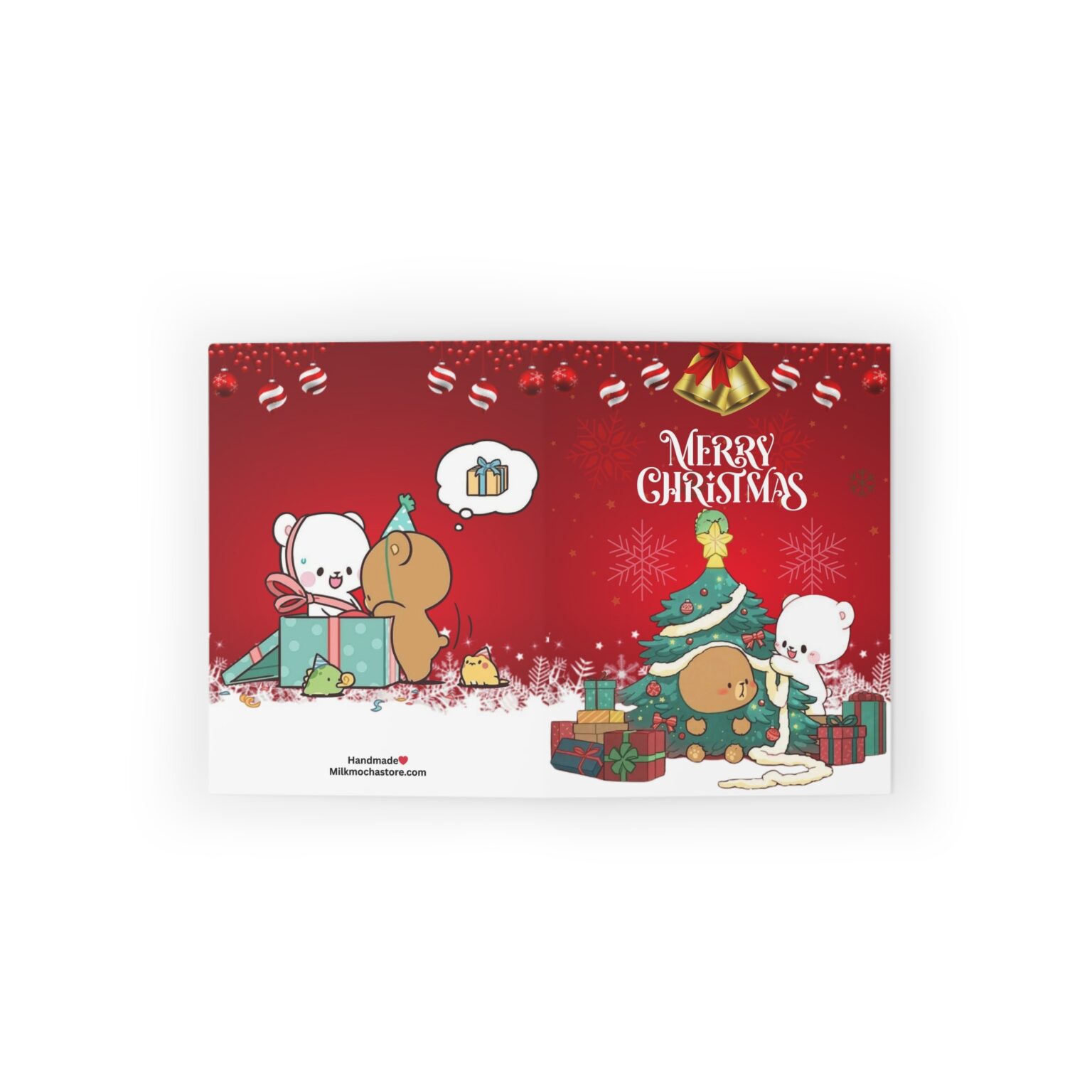 Milk Mocha Christmas Card - Heartwarming Holiday Greeting