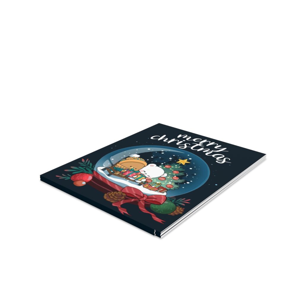 Milk Mocha Christmas Greeting - Adorable Holiday Card